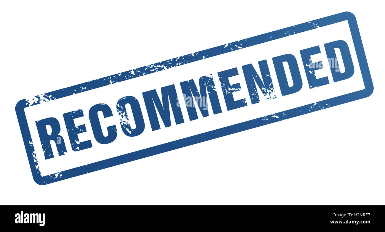 recommended rubber stamp illustration Stock Photo - Alamy