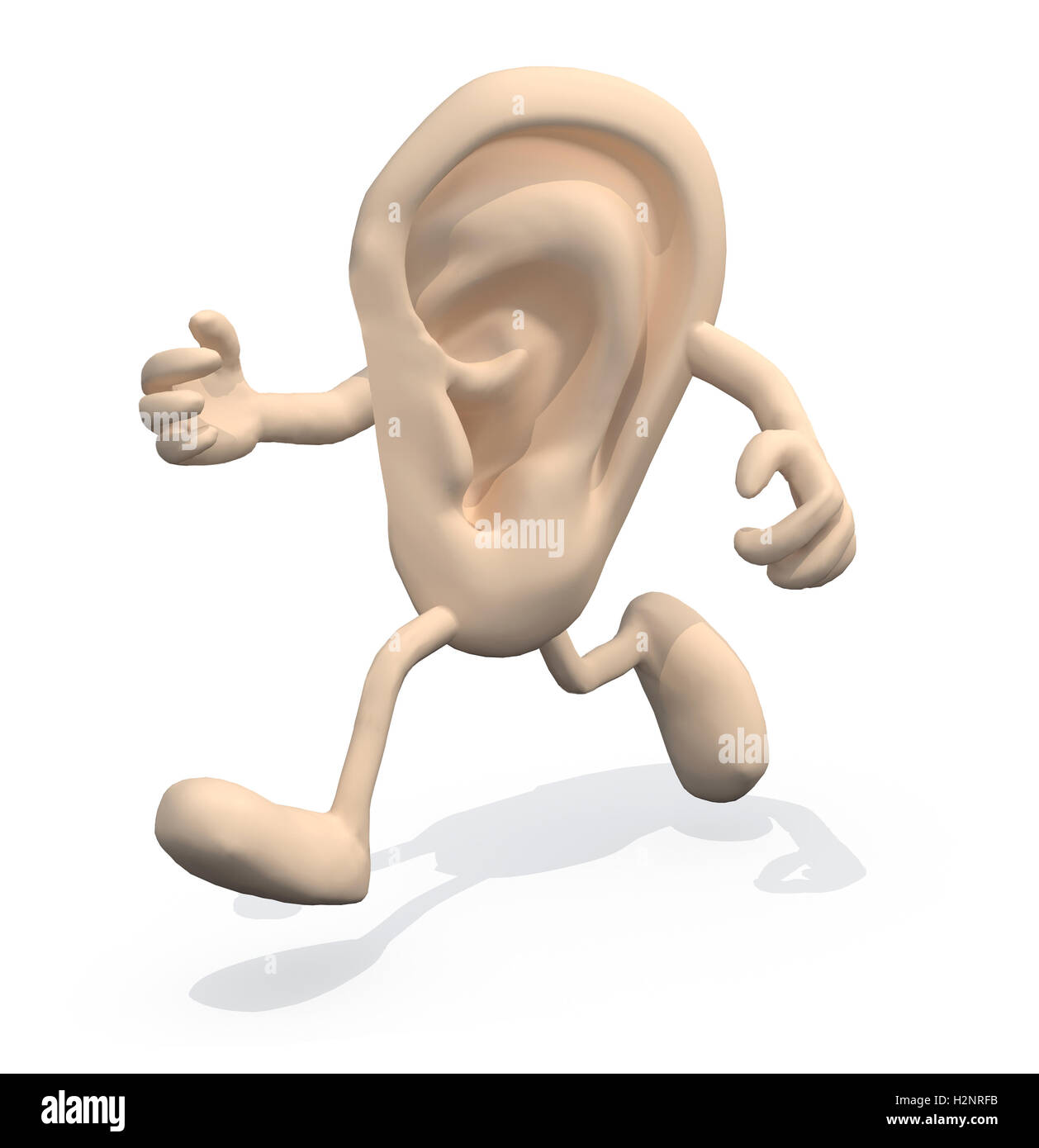 ear with arms and legs that run, 3d illustration Stock Photo - Alamy