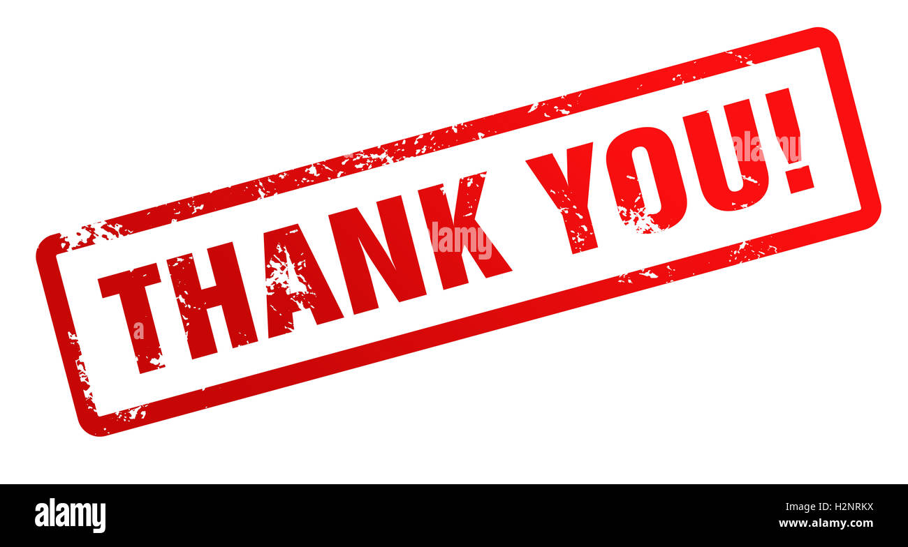 thank you rubber stamp illustration Stock Photo - Alamy