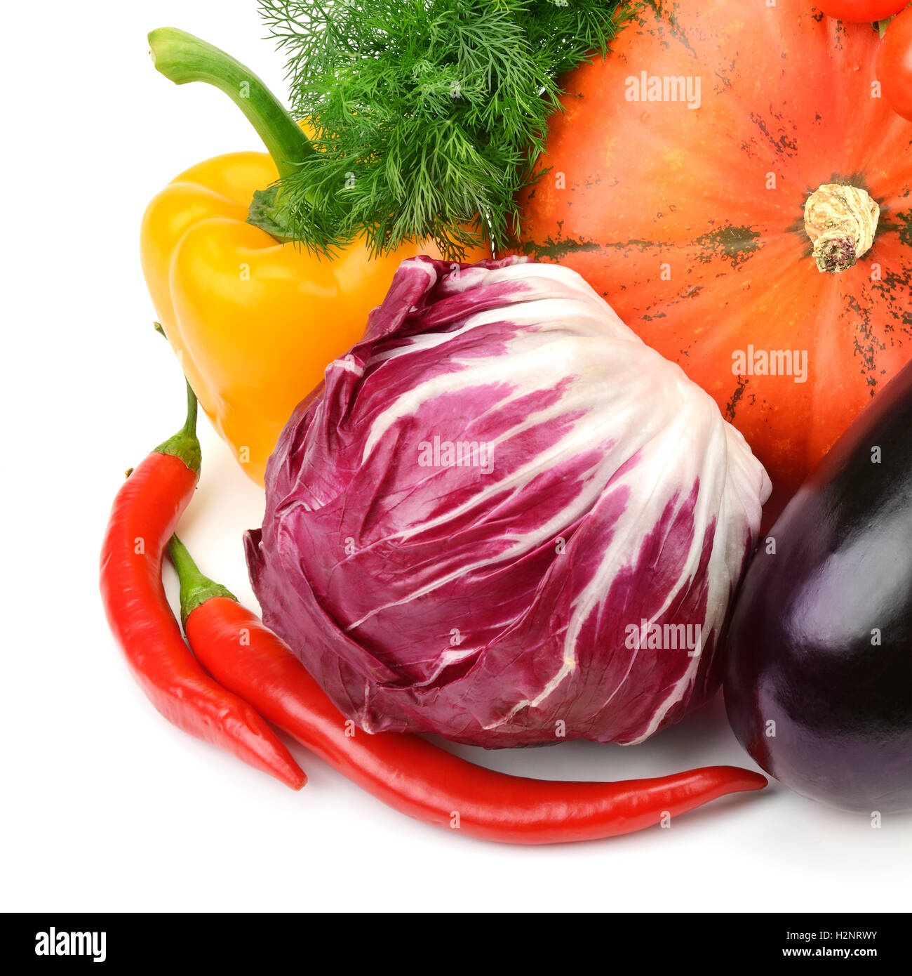 set of vegetables isolated on white background Stock Photo - Alamy