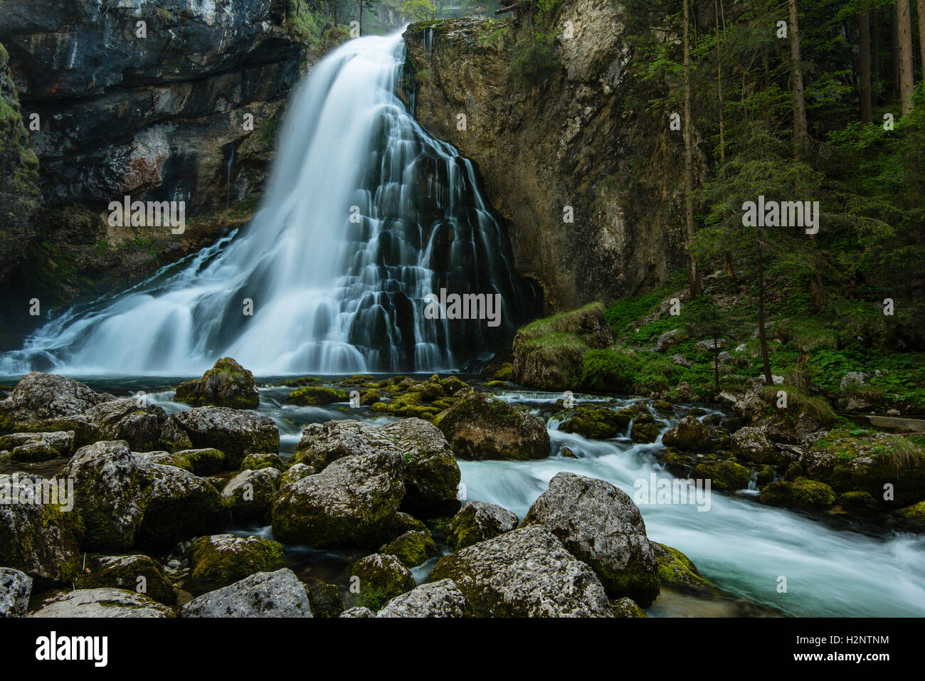 Golling Waterfall, Golling, Tennengau, Salzburg, Austria Stock Photo ...
