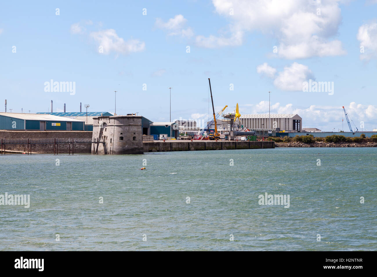 Delta Stream Hydro turbine at Pembroke Port waiting to be installed in ...