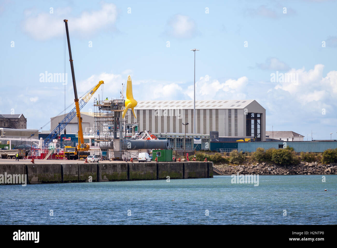 Delta Stream Hydro turbine at Pembroke Port waiting to be installed in ...