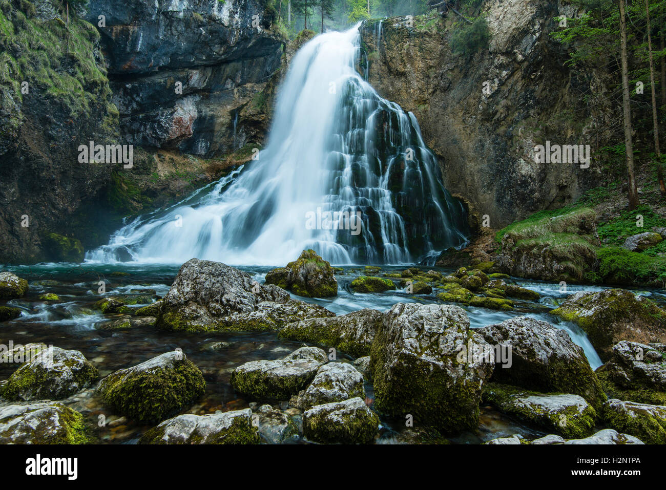 Golling Waterfall, Golling, Tennengau, Salzburg, Austria Stock Photo ...