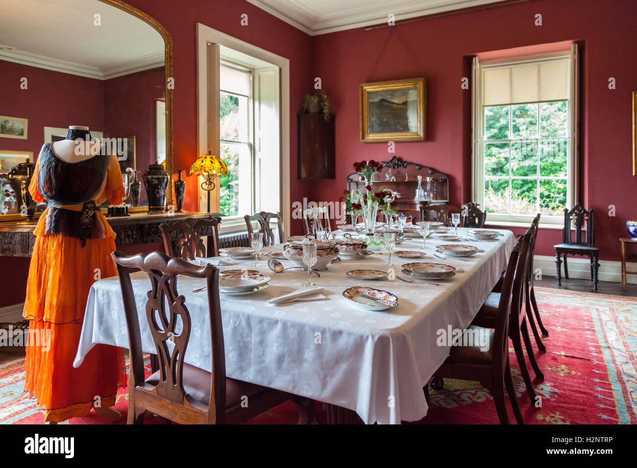 Interior of Scolton Manor, Victorian country house in Pembrokeshire ...