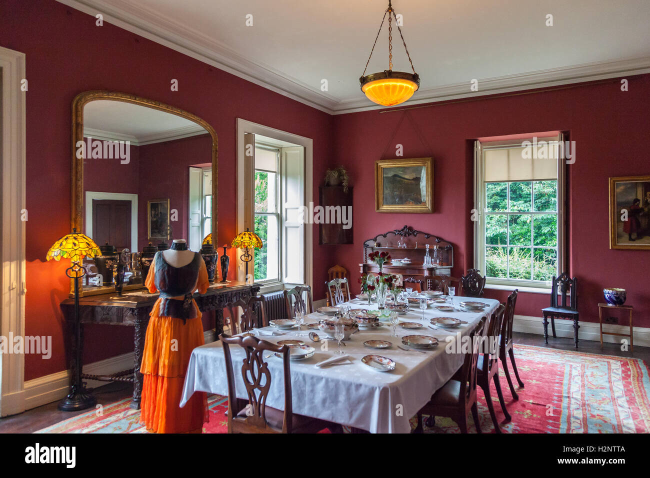 Interior of Scolton Manor, Victorian country house in Pembrokeshire ...