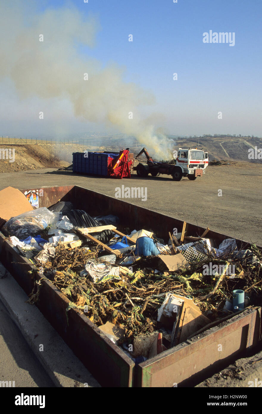 Burning mountain garbage hi-res stock photography and images - Alamy