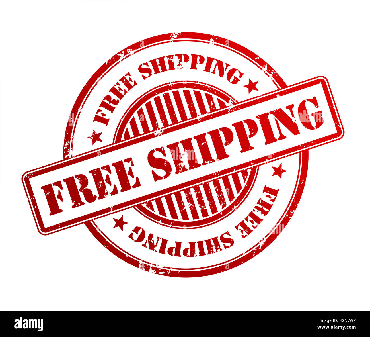 free shipping rubber stamp illustration Stock Photo - Alamy
