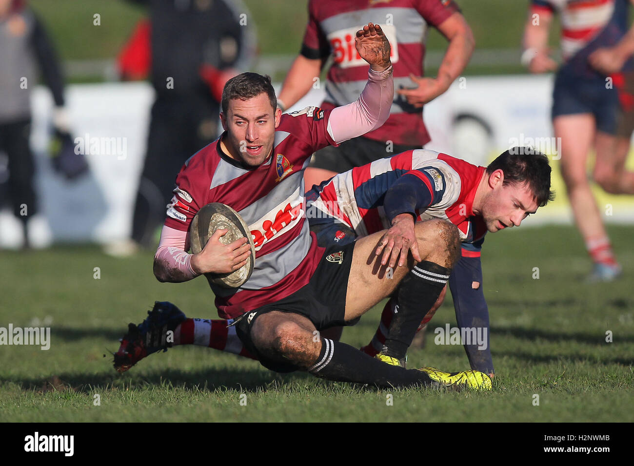 Barking RFC vs Dorking RFC - Rugby at Gale Street, Dagenham - 08/02/14 ...
