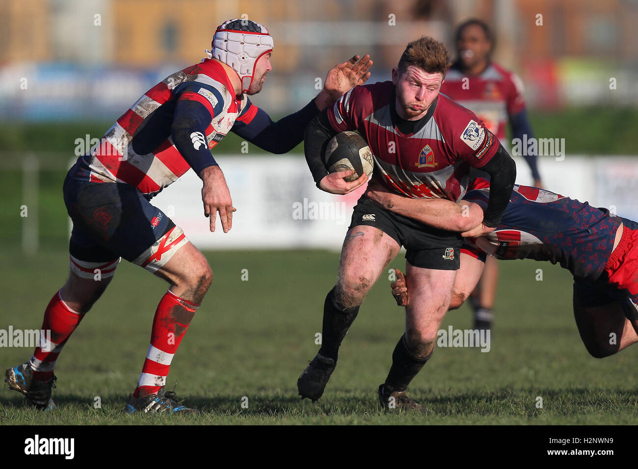 Barking RFC vs Dorking RFC - Rugby at Gale Street, Dagenham - 08/02/14 ...