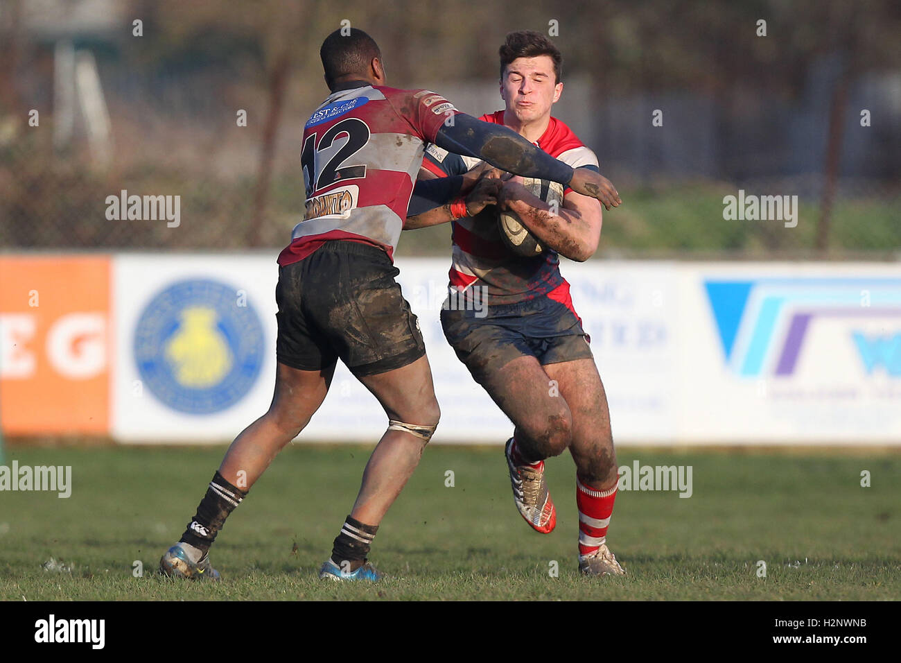 Barking RFC vs Dorking RFC - Rugby at Gale Street, Dagenham - 08/02/14 ...