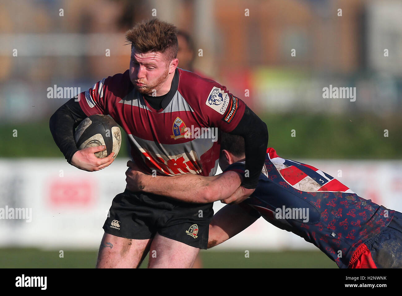 Barking RFC vs Dorking RFC - Rugby at Gale Street, Dagenham - 08/02/14 ...