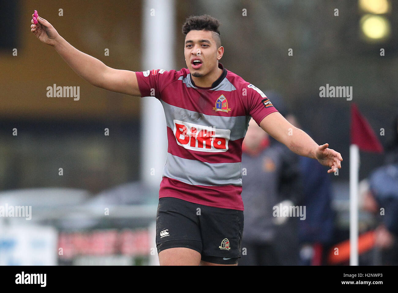 Aaron Lowe in action for Barking - Barking RFC vs Tonbridge Juddian RFC ...
