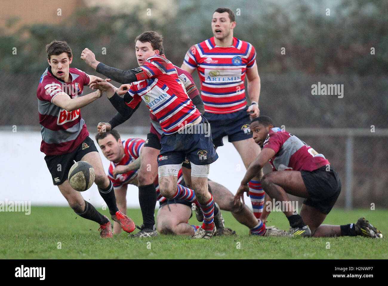 Elliott Brown in action for Barking - Barking RFC vs Tonbridge Juddian ...