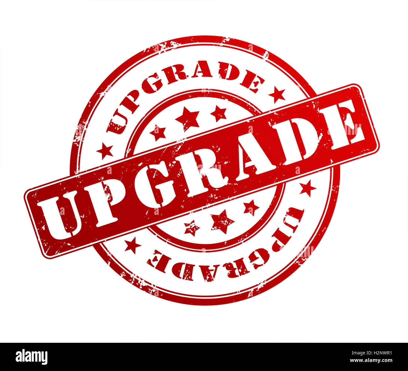 upgrade rubber stamp illustration Stock Photo - Alamy