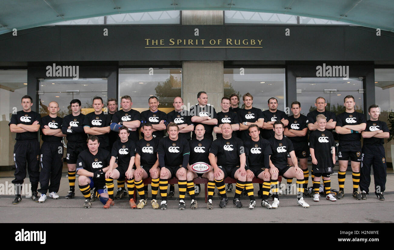 Bllericay players and staff line up for a pre-match team picture ...