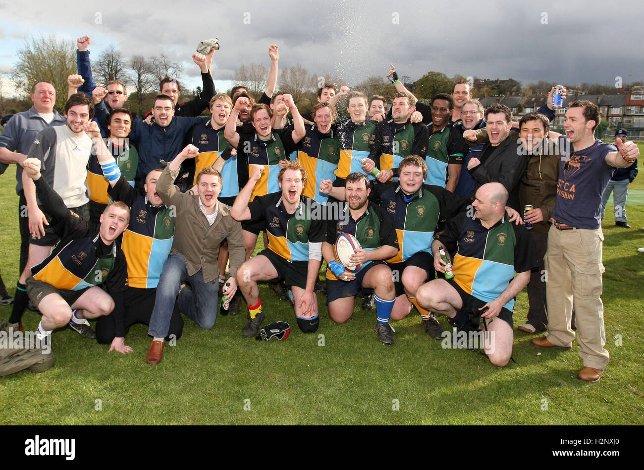 Hackney celebrate winning the League title - Hackney RFC vs Hatfield ...