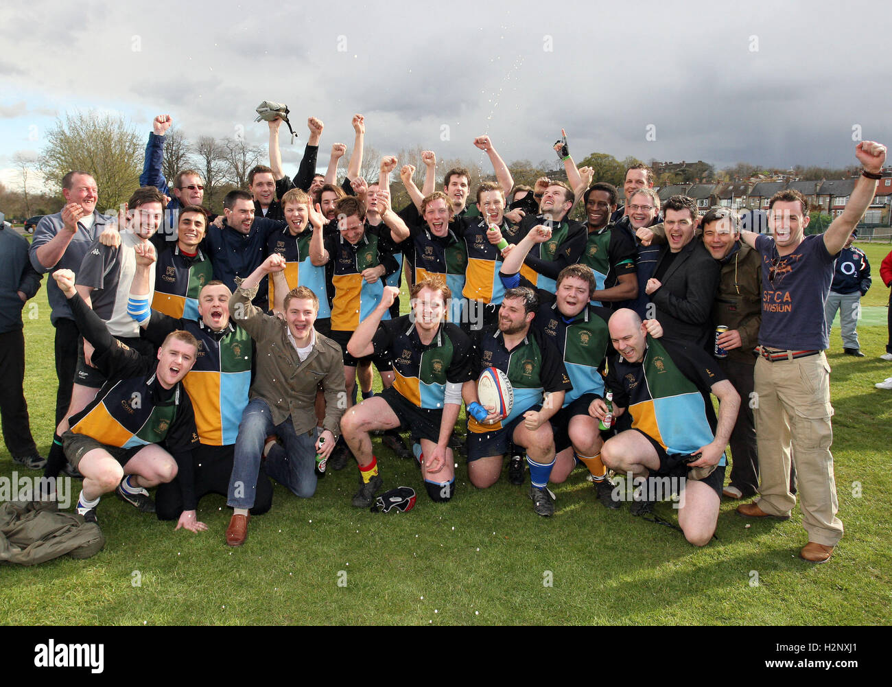 Hackney celebrate winning the League title - Hackney RFC vs Hatfield ...