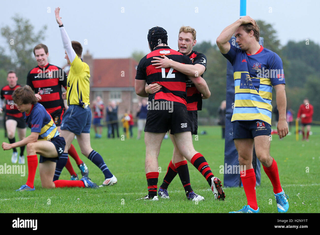 Campion go over for their third try and celebrate - Old Cooperians RFC ...