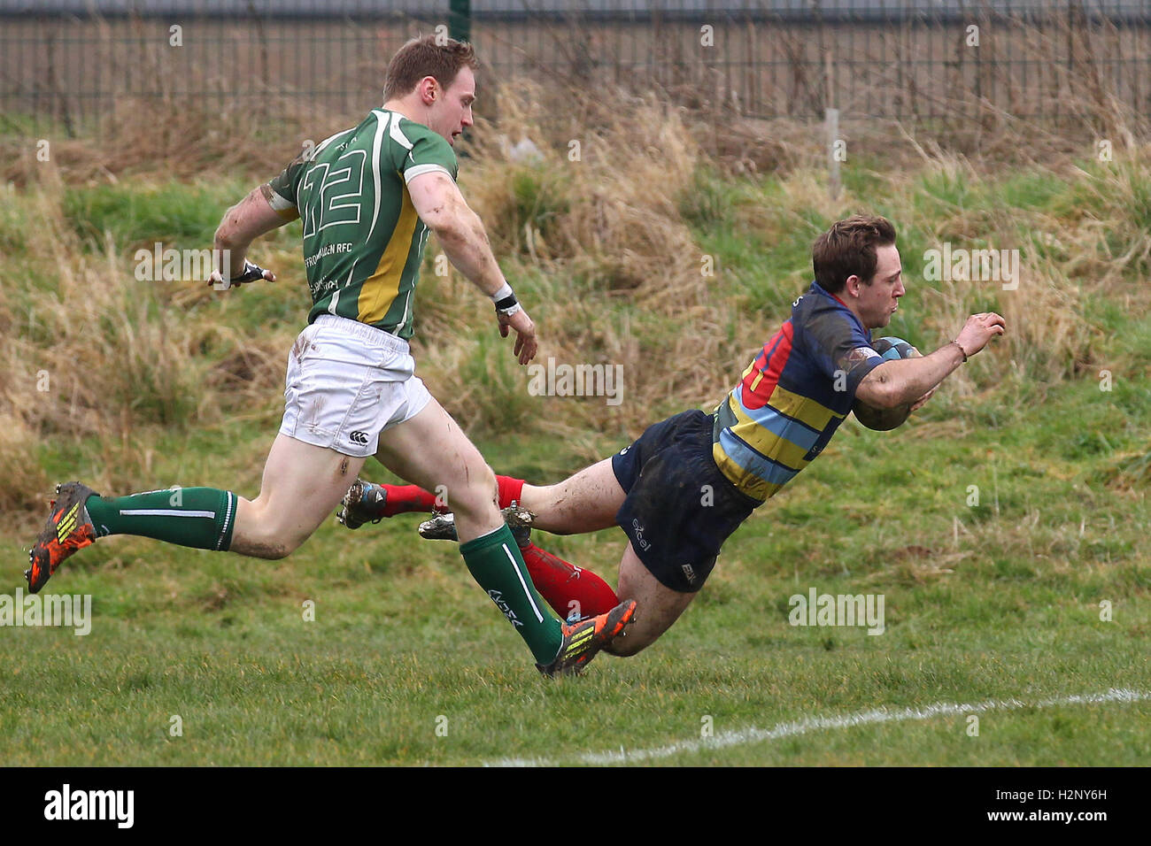 Coopers go over for the first try of the game - Old Cooperians RFC vs ...