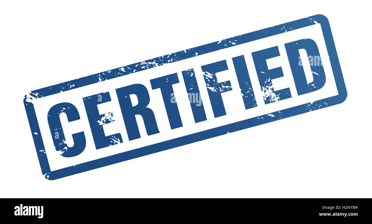 certified rubber stamp illustration Stock Photo - Alamy