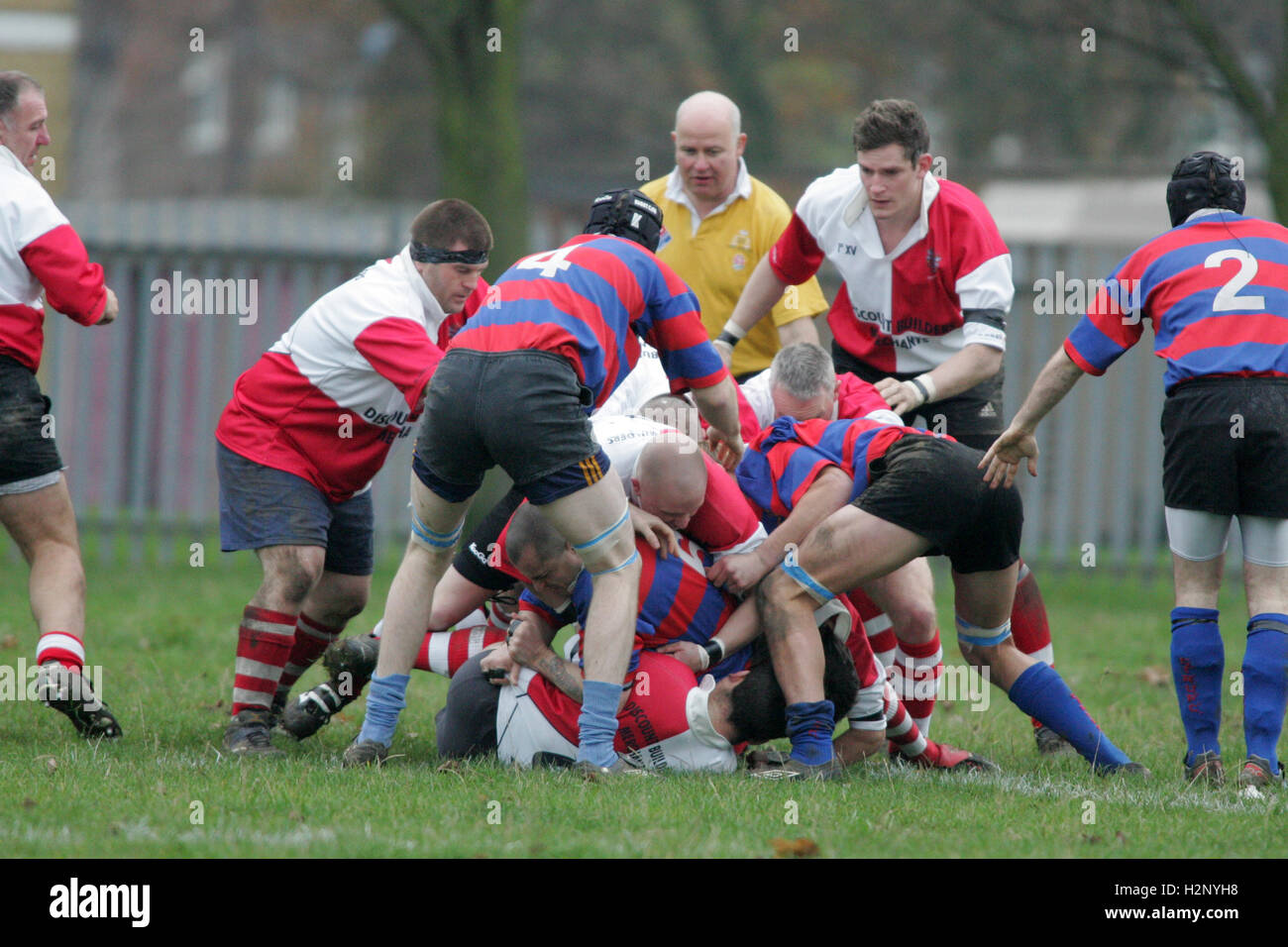 Dagenham RUFC vs Canvey RUFC - Essex Rugby League - 04/12/04 Stock ...