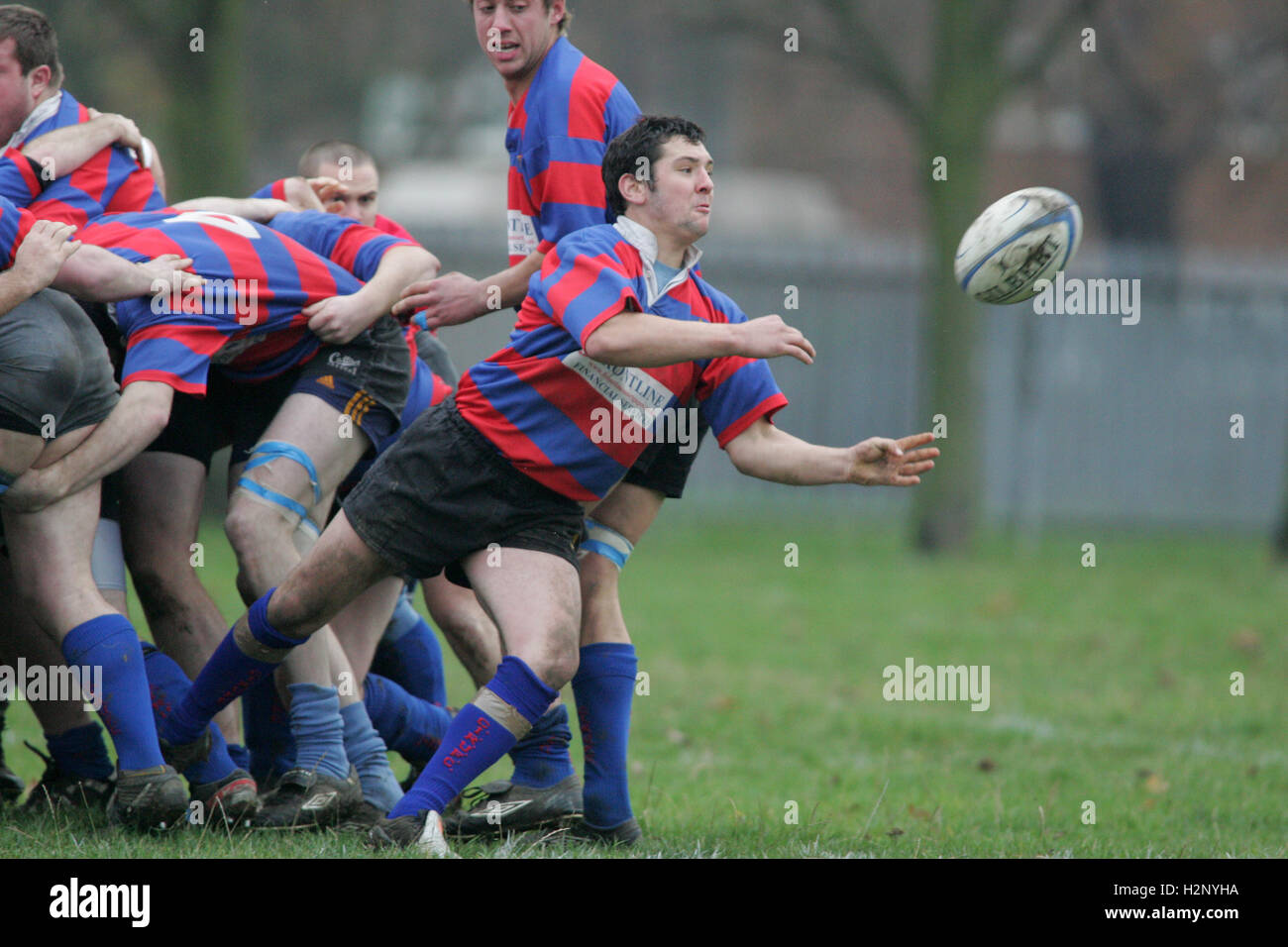 Dagenham RUFC vs Canvey RUFC - Essex Rugby League - 04/12/04 Stock ...