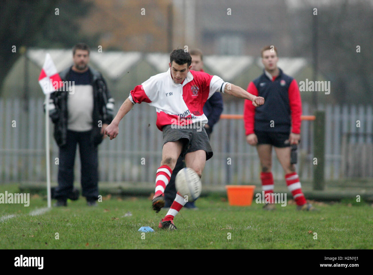 Dagenham RUFC vs Canvey RUFC - Essex Rugby League - 04/12/04 Stock ...
