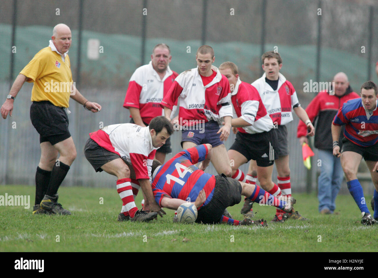 Dagenham RUFC vs Canvey RUFC - Essex Rugby League - 04/12/04 Stock ...