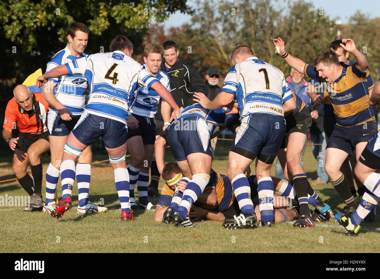Upminster score their first try - Upminster RFC vs Wanstead RFC ...