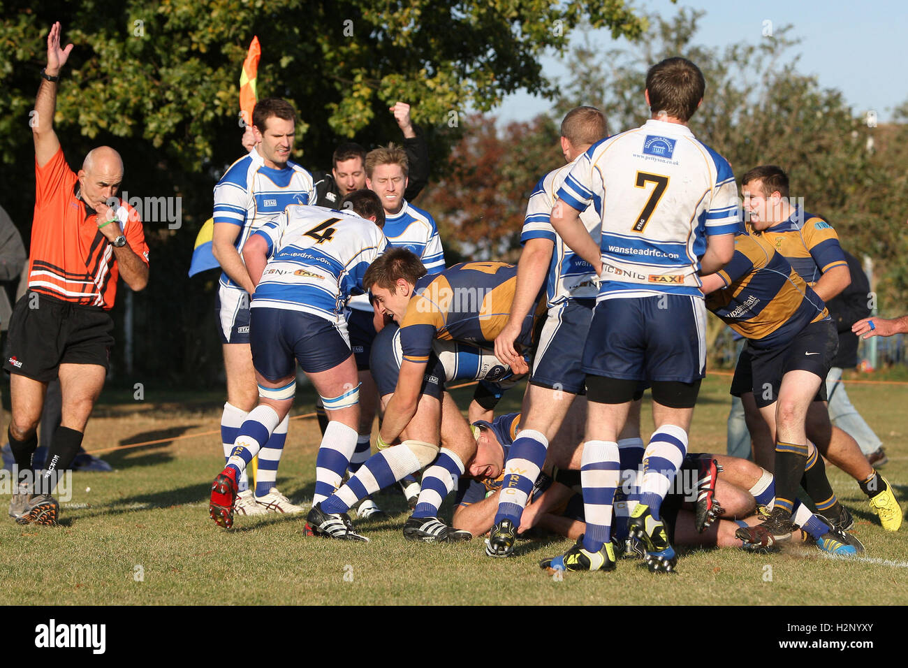Upminster score their first try - Upminster RFC vs Wanstead RFC ...