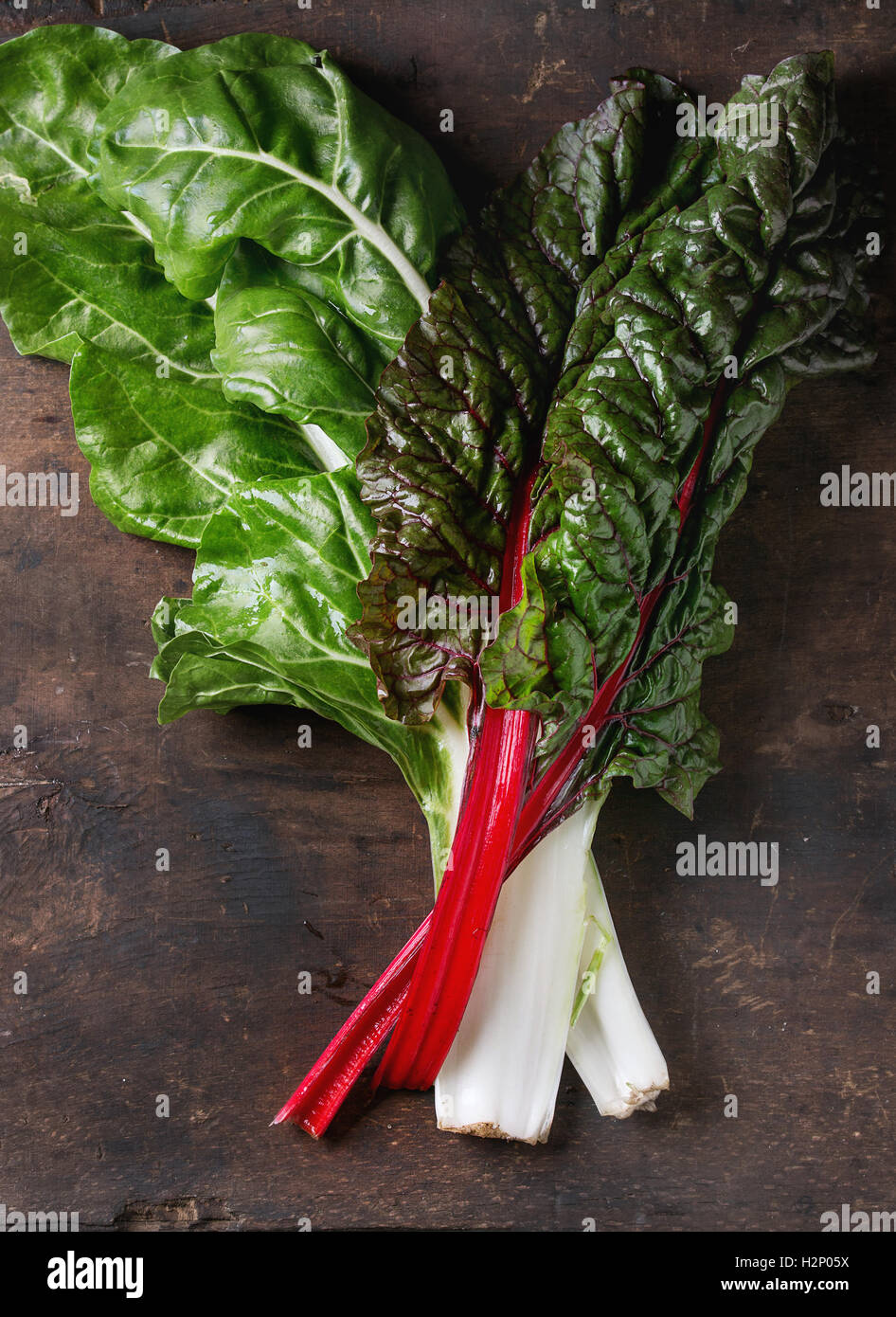 Chard mangold salad leaves Stock Photo - Alamy