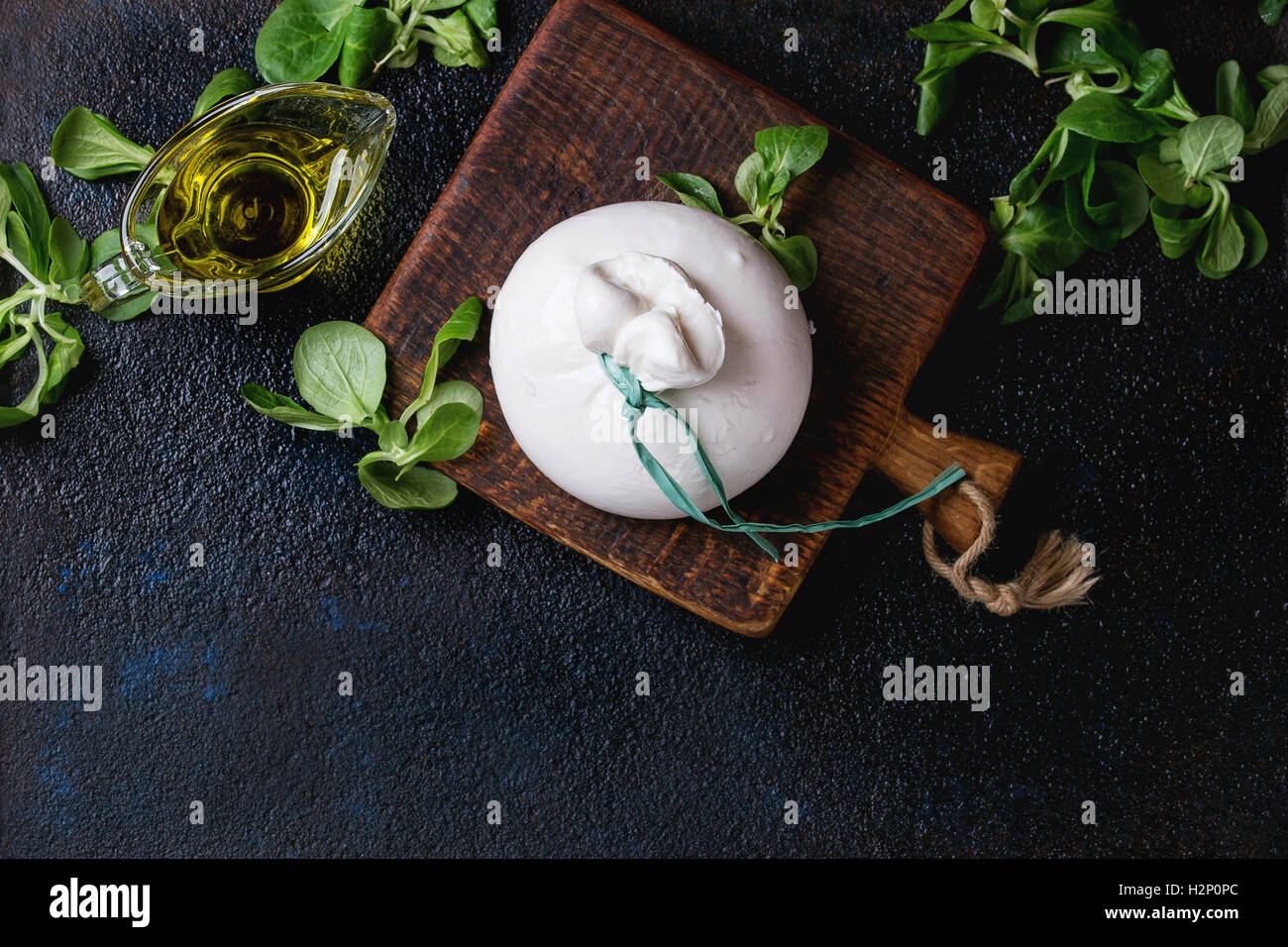 Italian cheese burrata Stock Photo - Alamy