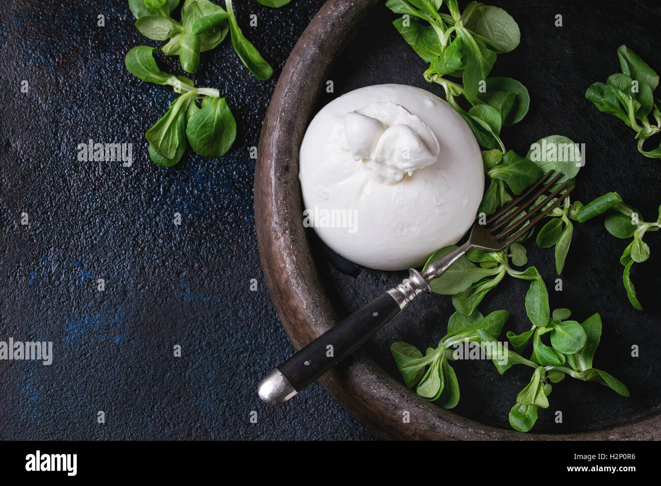 Italian cheese burrata Stock Photo - Alamy