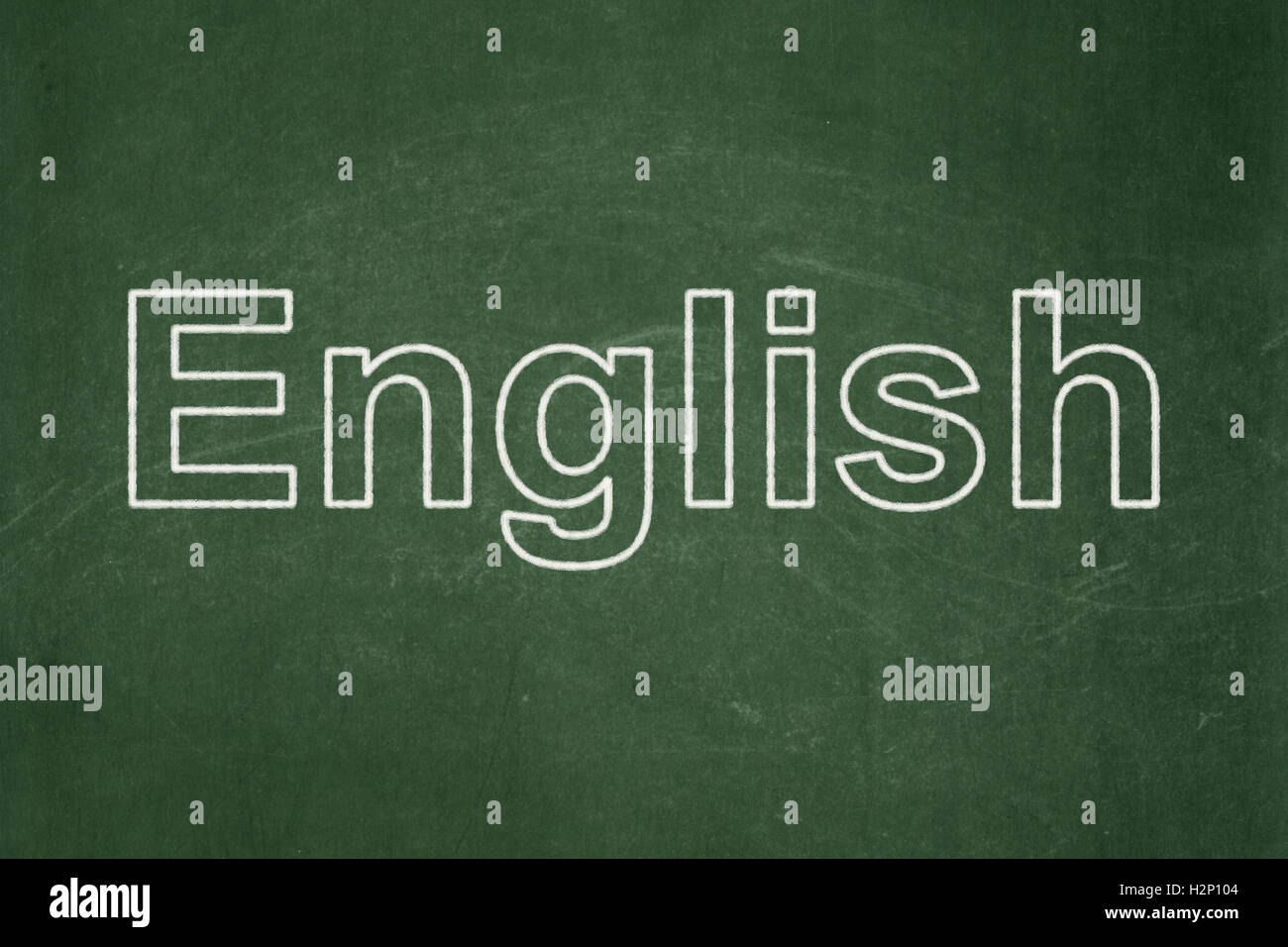 Education concept: English on chalkboard background Stock Photo - Alamy