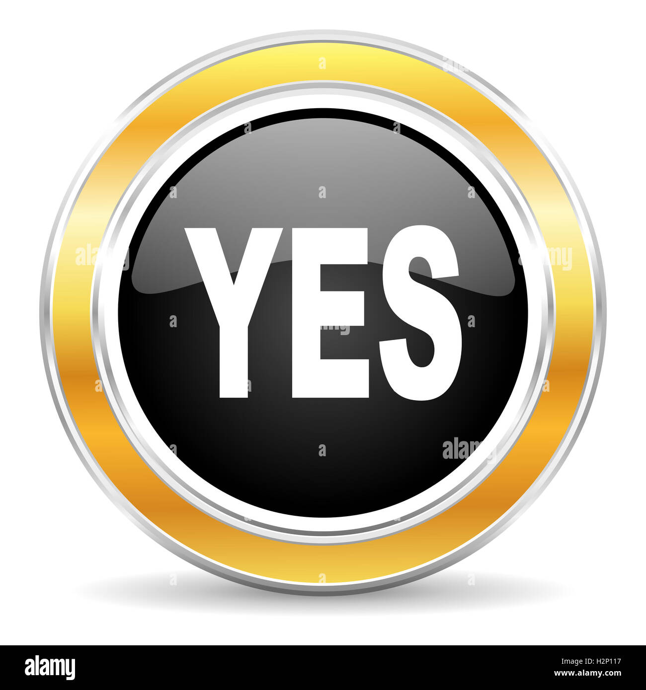 Golden check mark Cut Out Stock Images & Pictures - Alamy