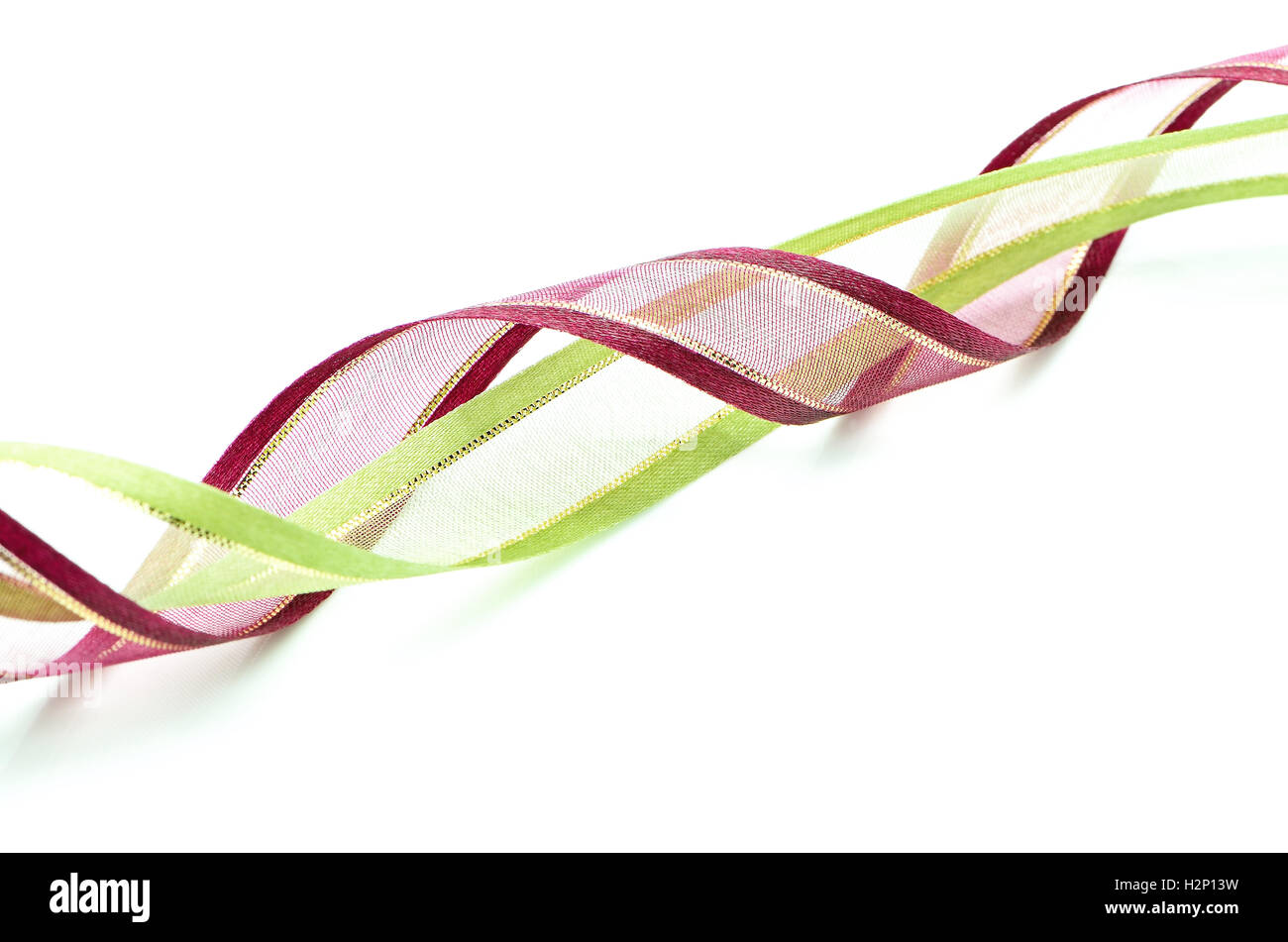 Yellow and white ribbon Cut Out Stock Images & Pictures - Alamy