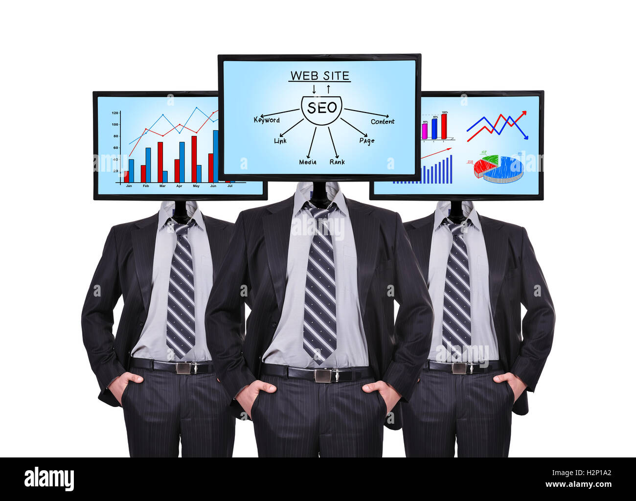 chart and seo schene Stock Photo - Alamy