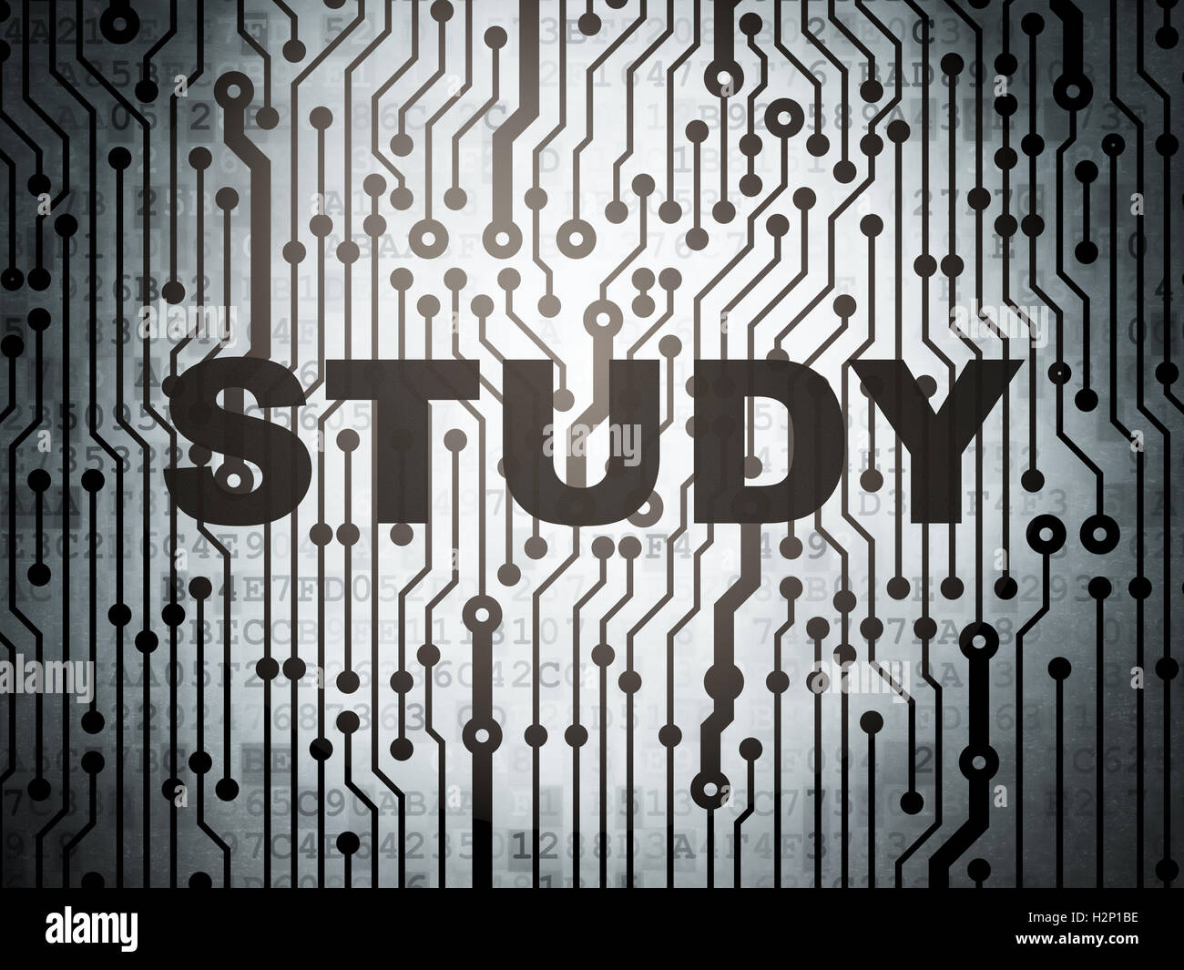Education concept: circuit board with Study Stock Photo - Alamy