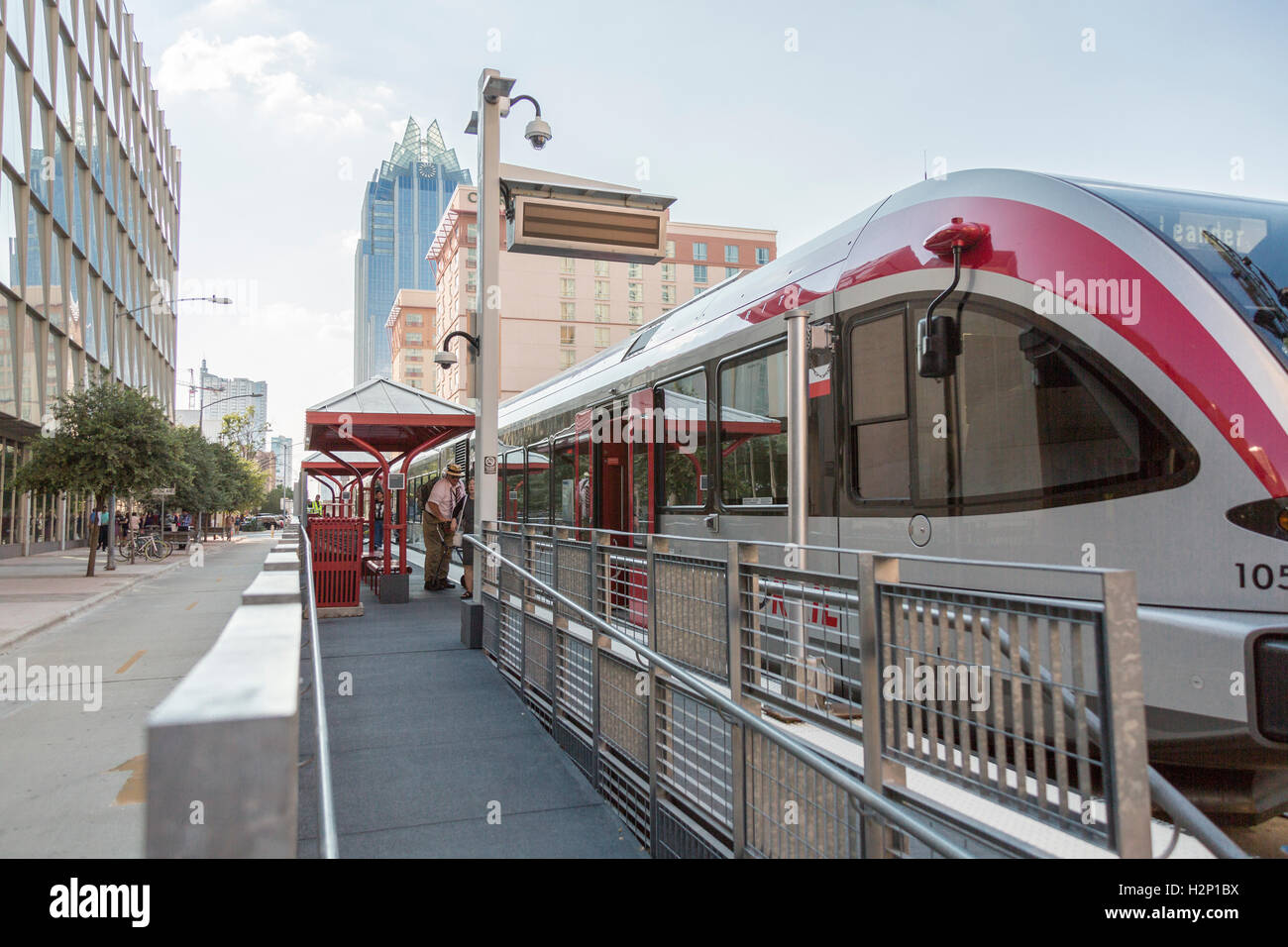 A Commuter Train in Austin, Texas Stock Photo - Alamy