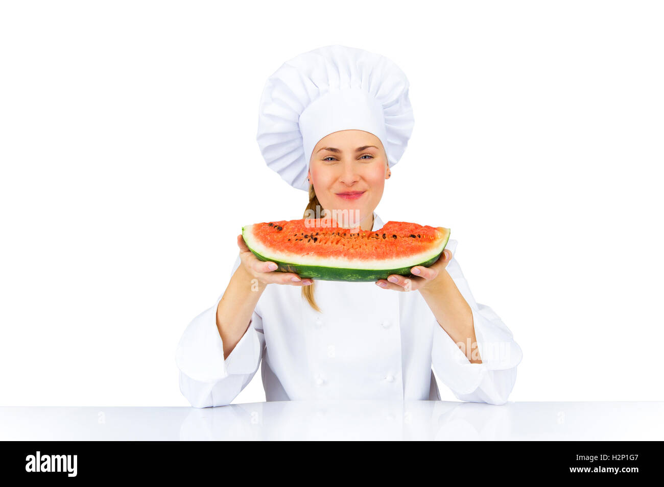Chef in white apron hi-res stock photography and images - Alamy