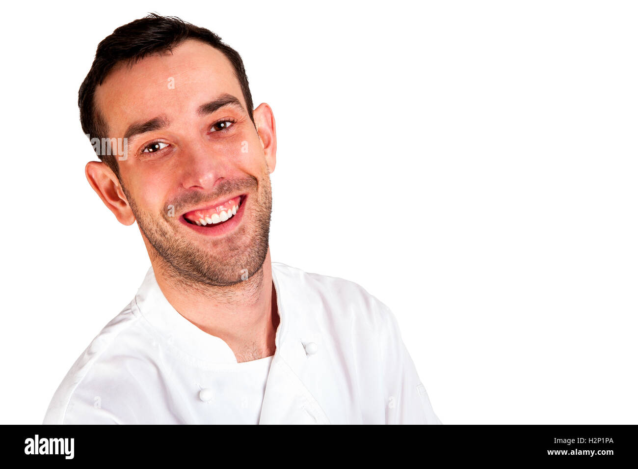A male chef isolated over white background Stock Photo - Alamy