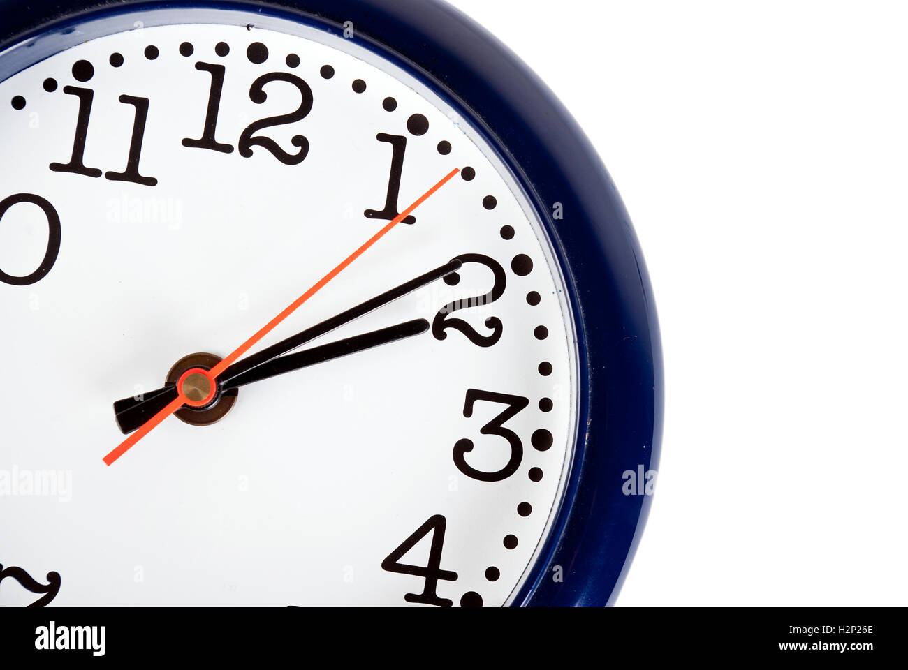 one clock on white background Stock Photo - Alamy