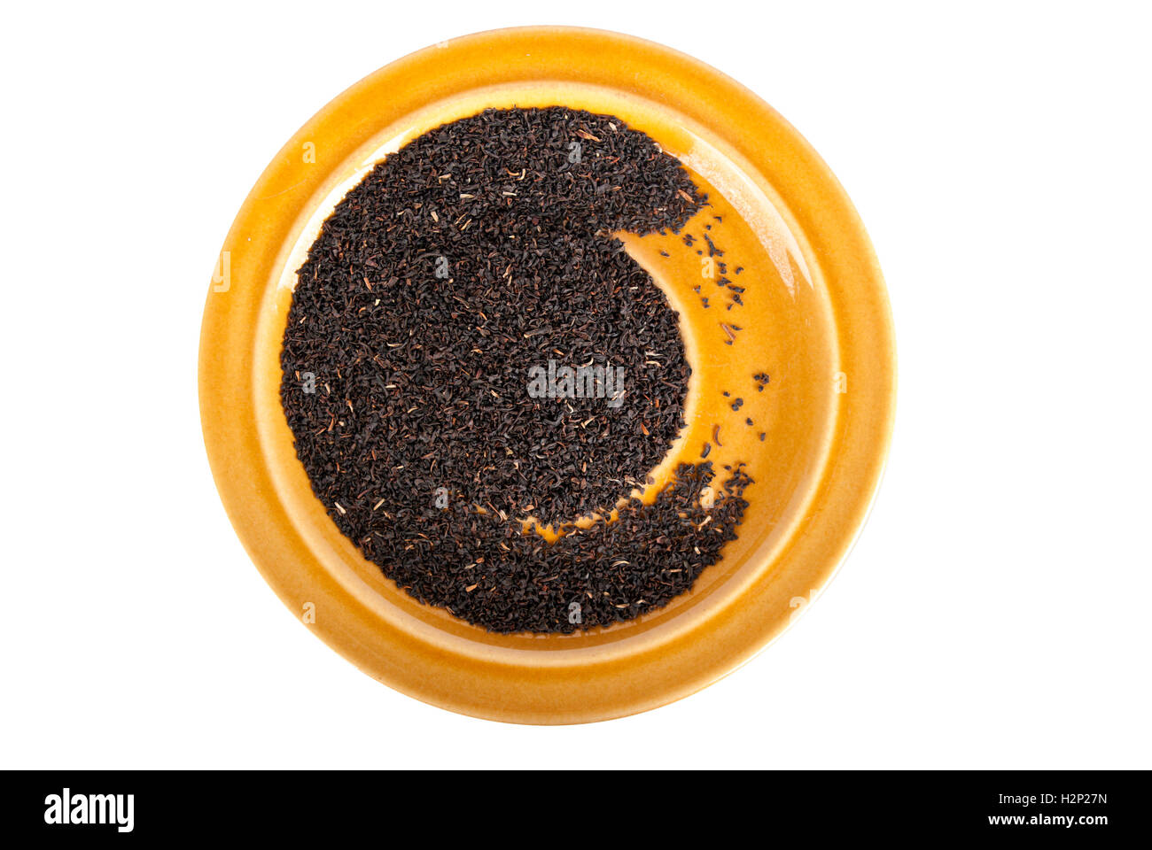 tea on brown plate Stock Photo - Alamy