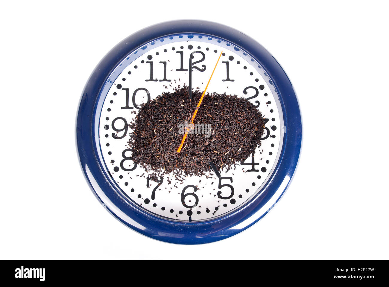 Clock cup coffee on Cut Out Stock Images & Pictures - Alamy