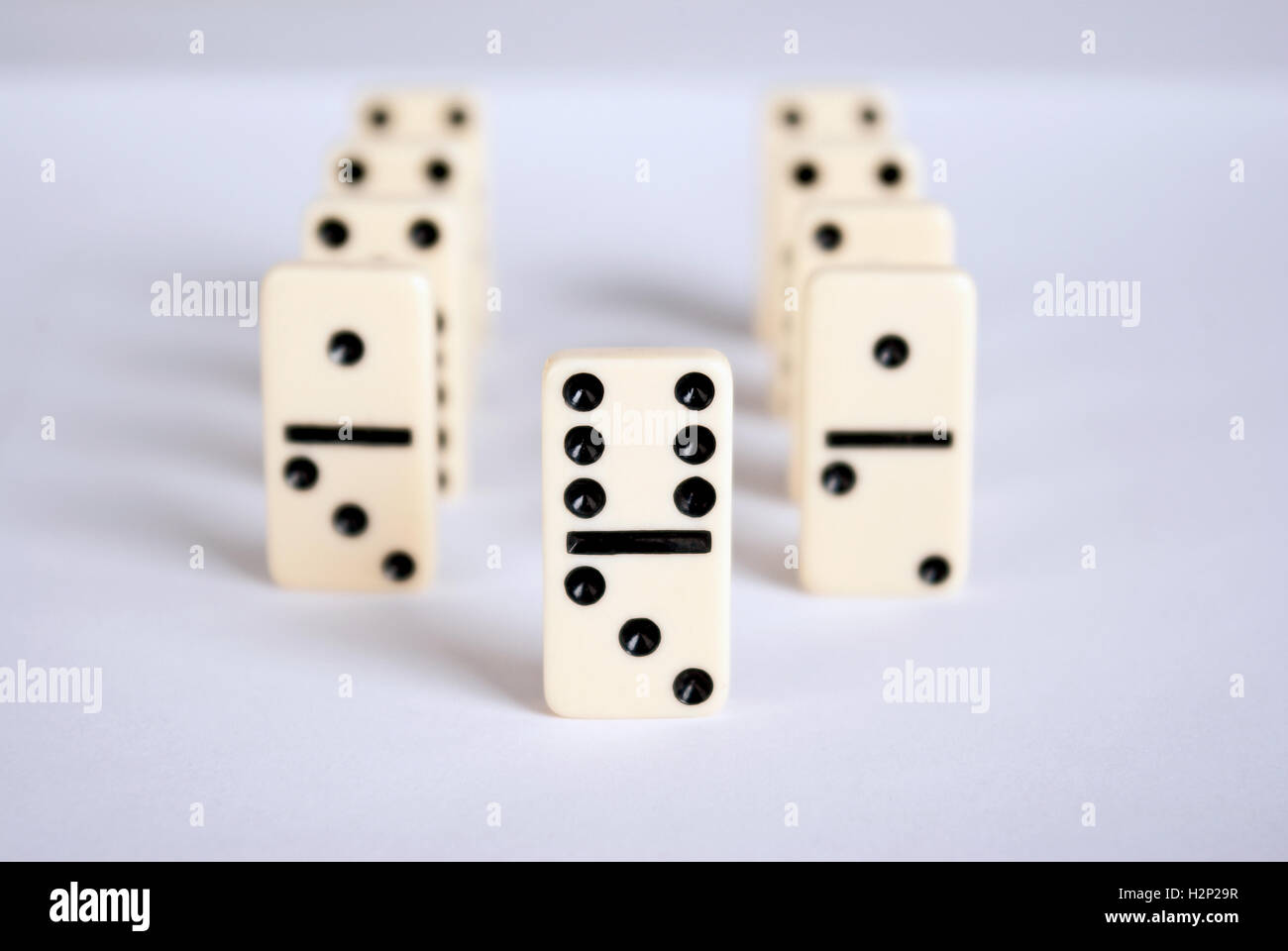 domino cubes in two rows Stock Photo - Alamy