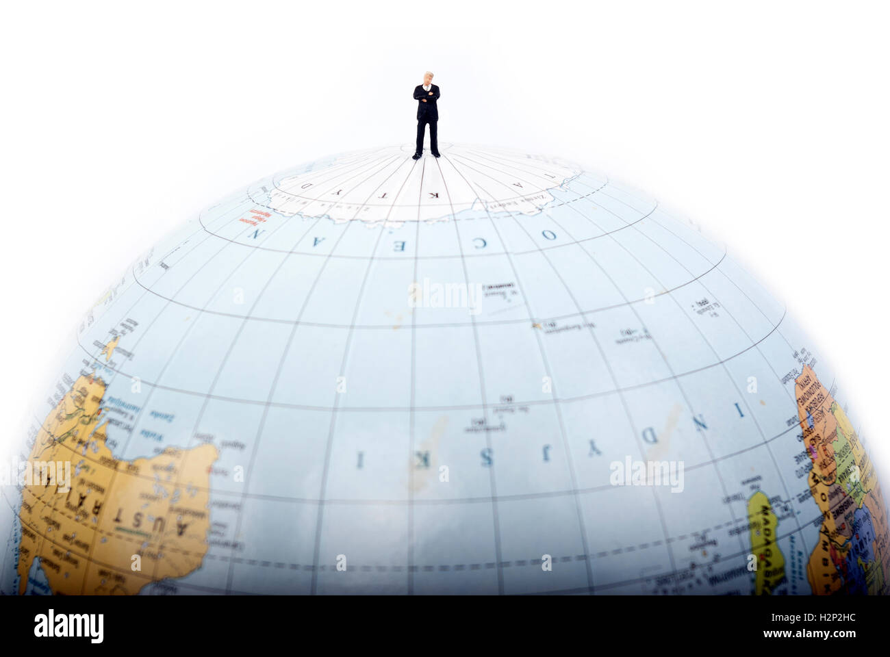 Business people walking on globe hi-res stock photography and images ...