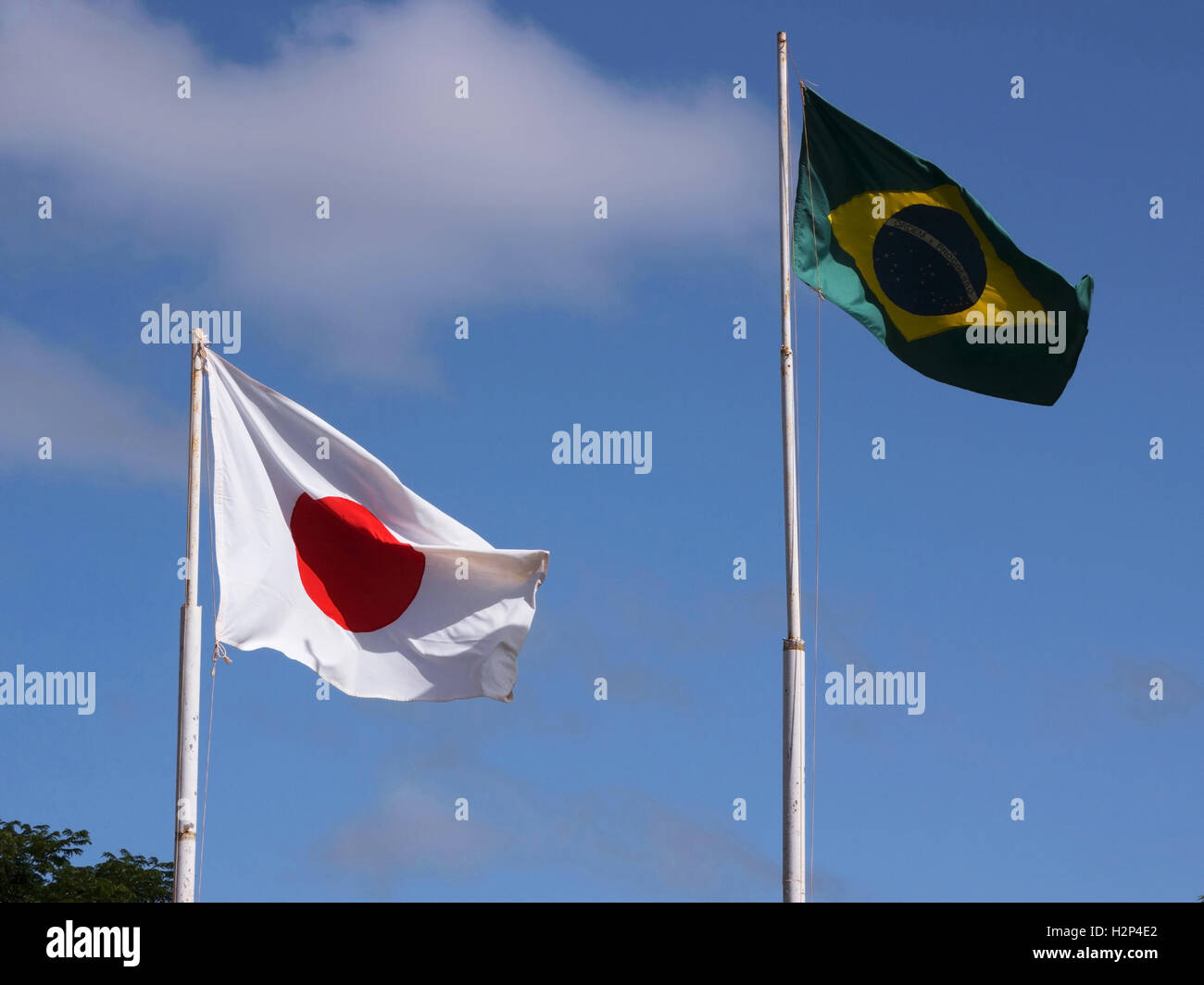 Brazil japan flag hi-res stock photography and images - Alamy