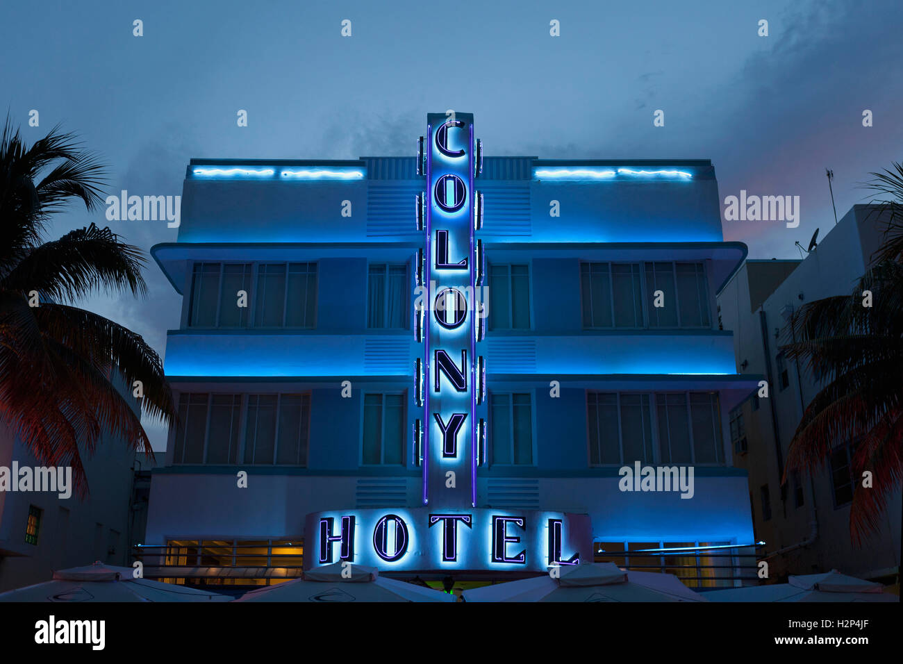 Colony Hotel, South Beach, Miami, Florida Stock Photo - Alamy