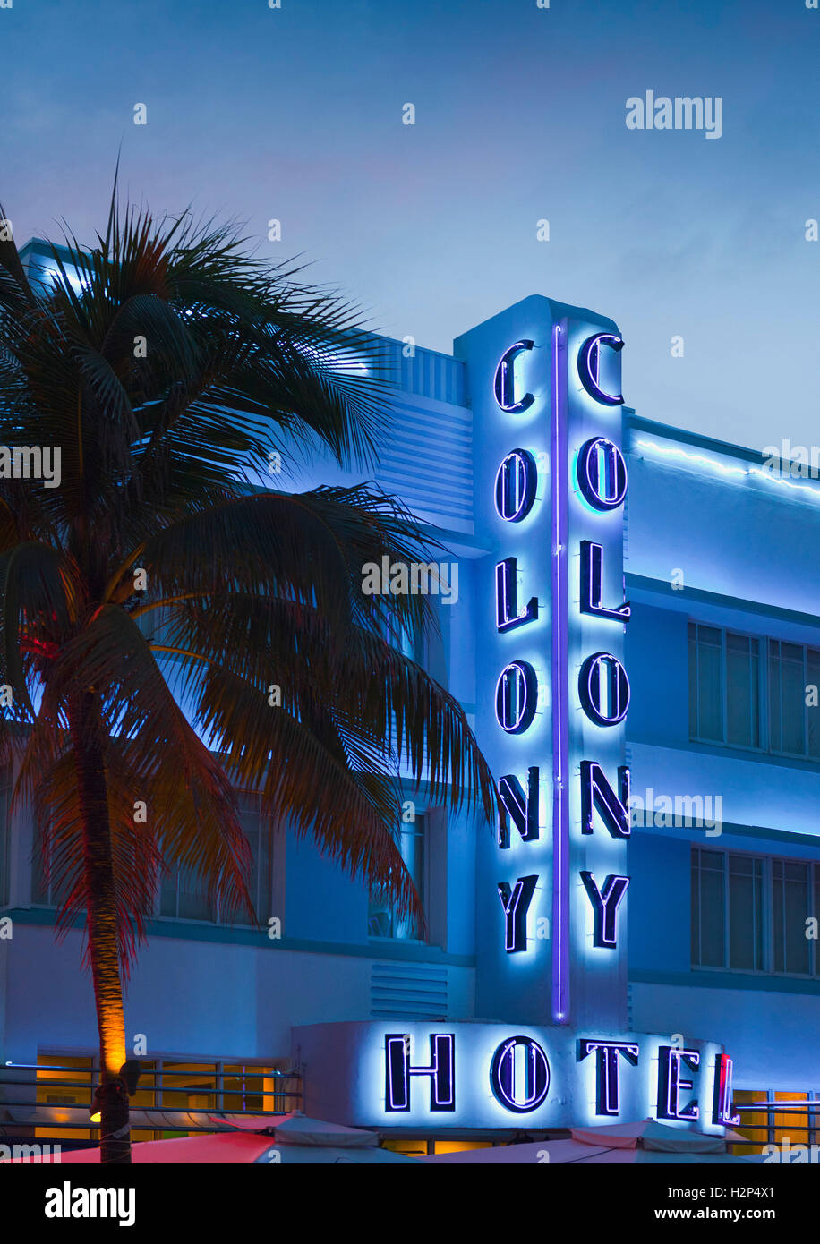 Colony Hotel, South Beach, Miami, Florida Stock Photo - Alamy